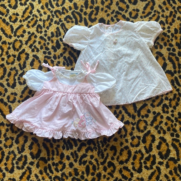 Vintage | Dresses | Vintage 3 Month Embroidered Bear Dress And Floral ...